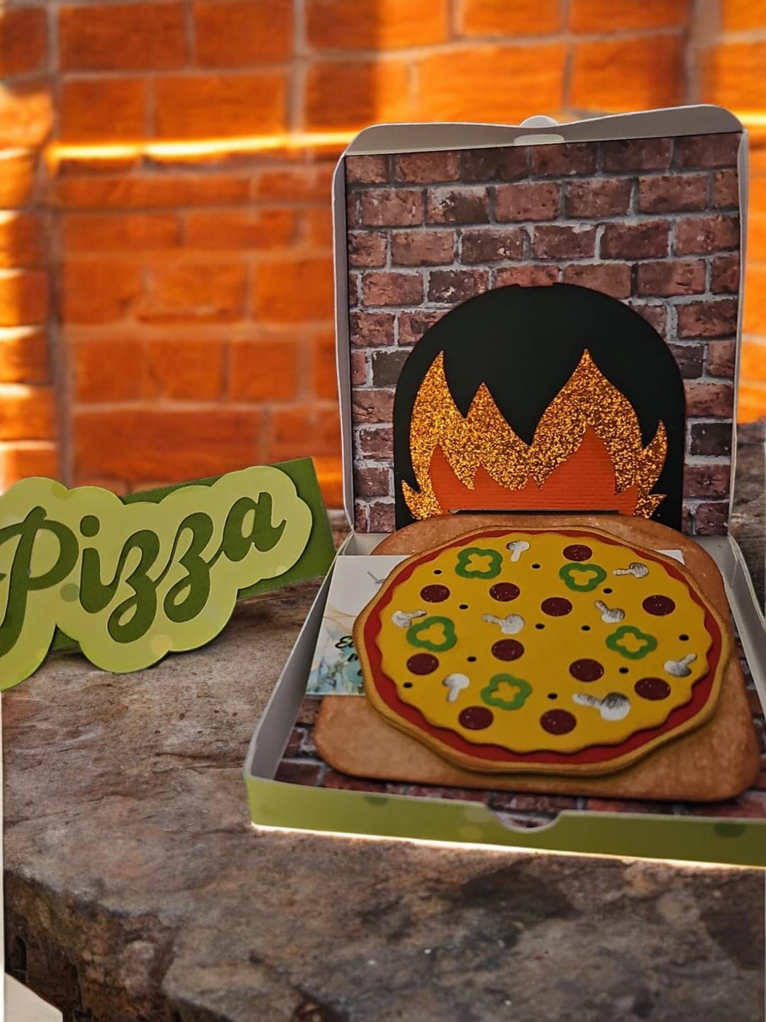 Pizza Box Gift Card Holder - Etsy