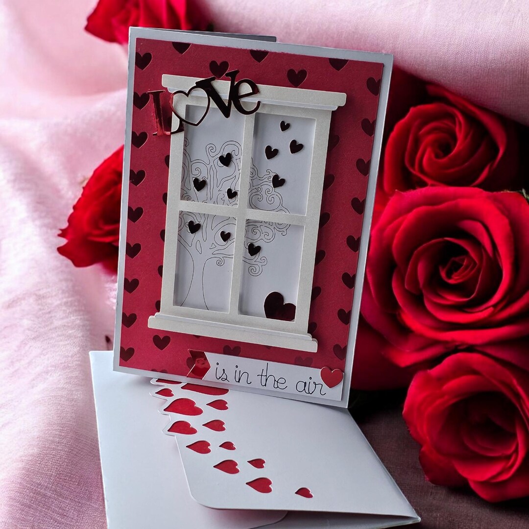 Love is in the Air, 3D Layered Greeting Card - Etsy
