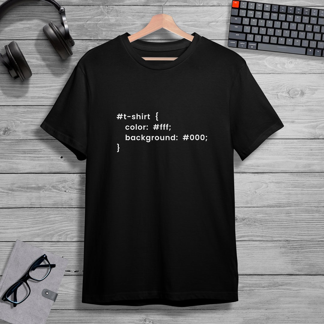 Unisex T-shirt With CSS Code, Funny Programming T-shirt, Software ...