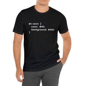 Unisex T-shirt With CSS Code, Funny Programming T-shirt, Software ...