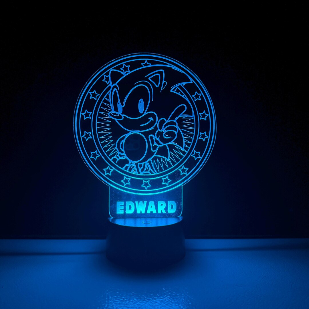 Classic Sonic Hedgehog 3D LED Personalized Night Light | LED Lamp ...