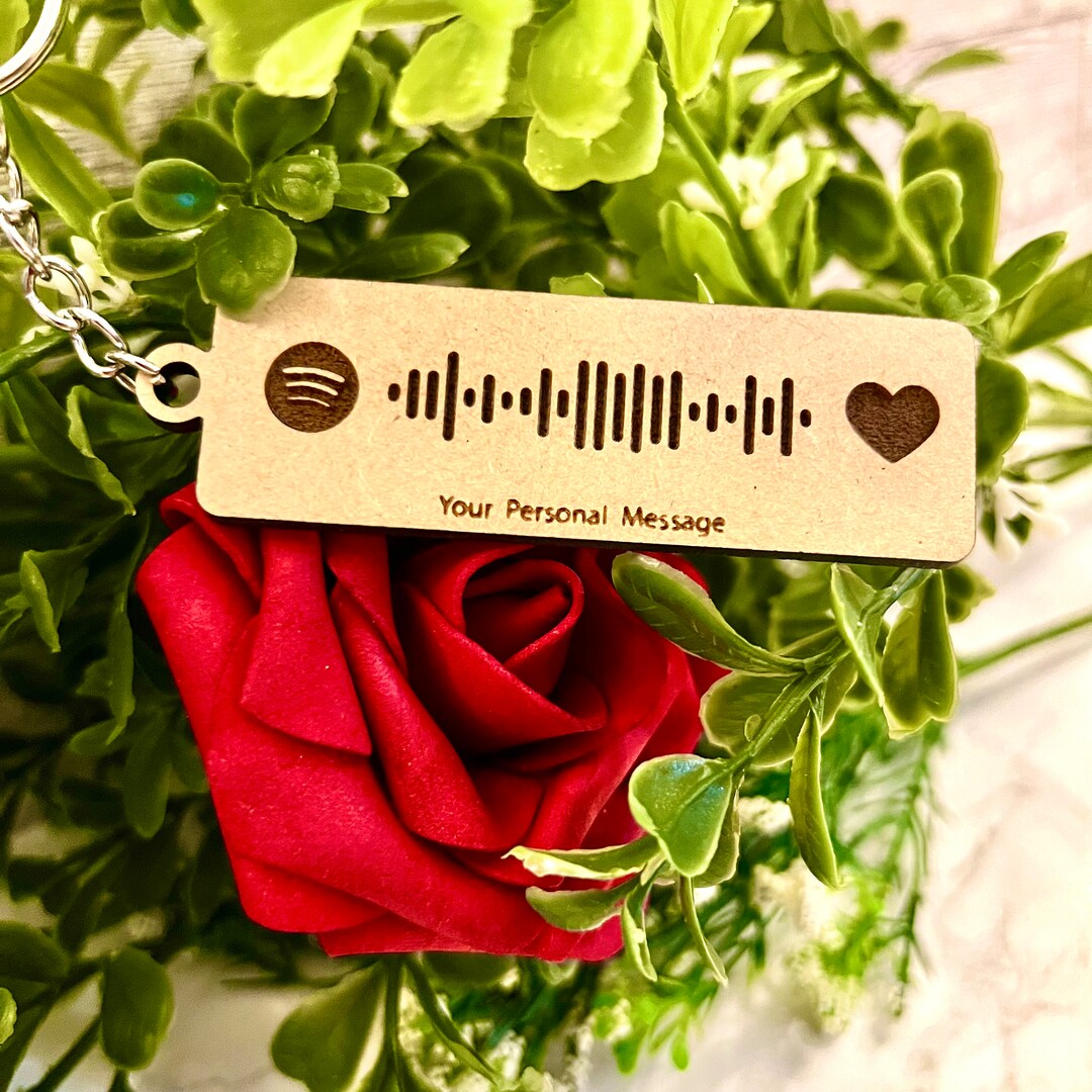 Spotify Code Couples Keychain | Personalized Scannable Music Keychain ...