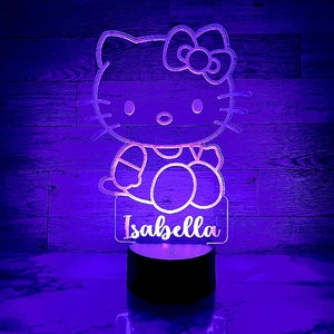 Cute Kitty Cat Night Light, Bedroom Decor, Custom Night Light, Kids ...