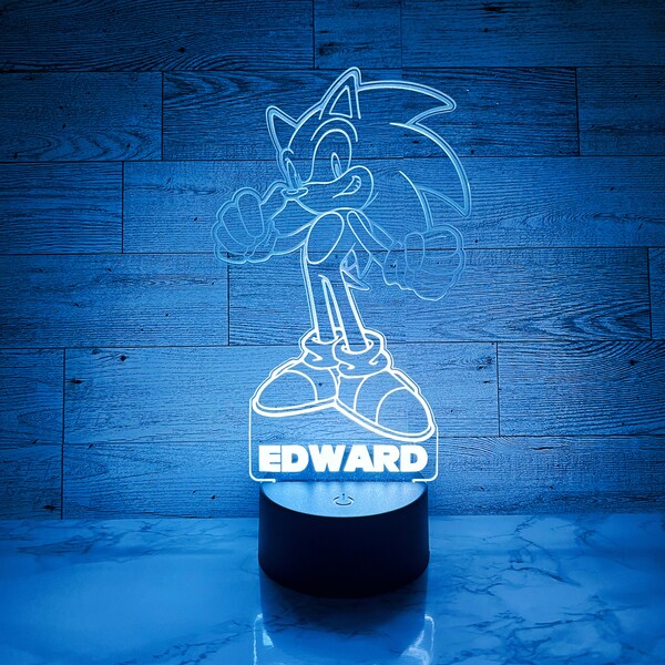 Sonic the Hedgehog Lamp - Etsy