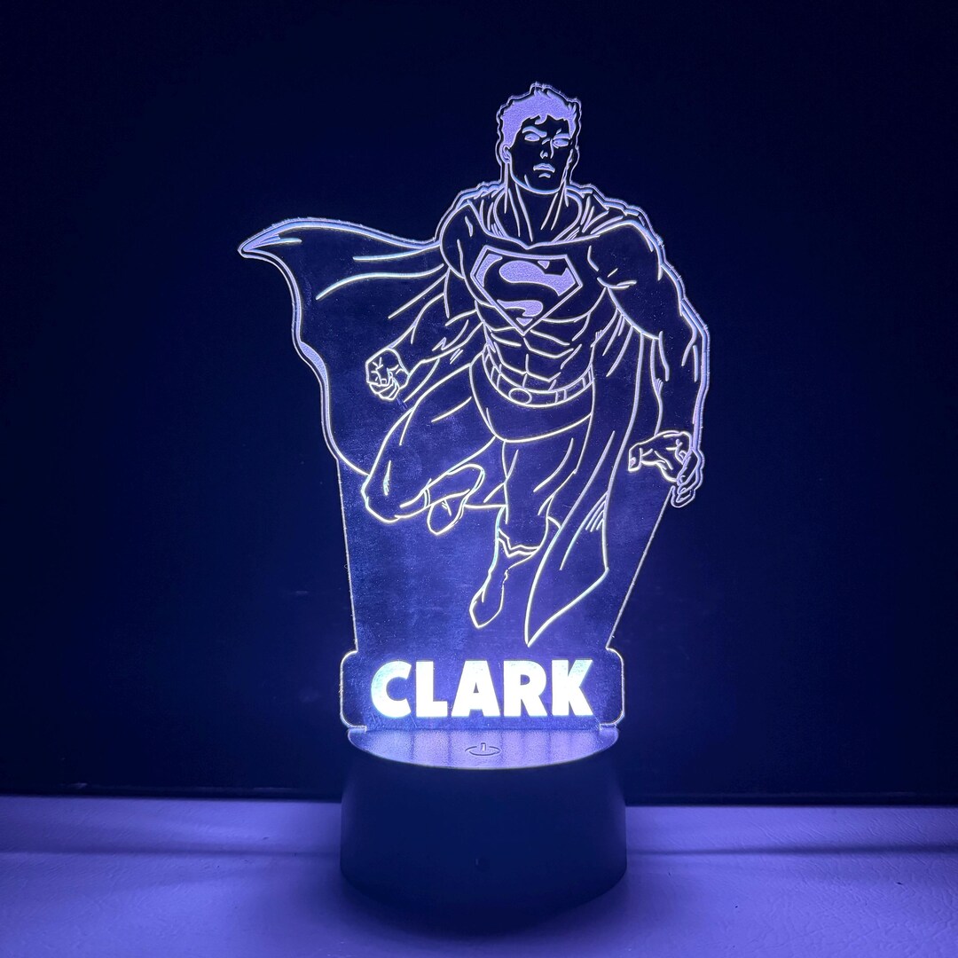 Superhero Flying 3D LED Personalized Night Light LED Lamp, Personalized ...