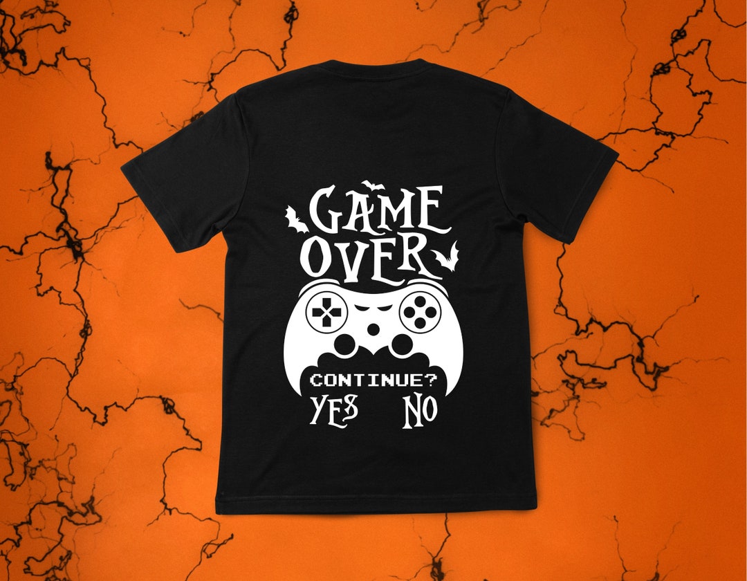 Halloween Game Over Continue Yes/no Svg Png Eps & Dxf Files - Etsy