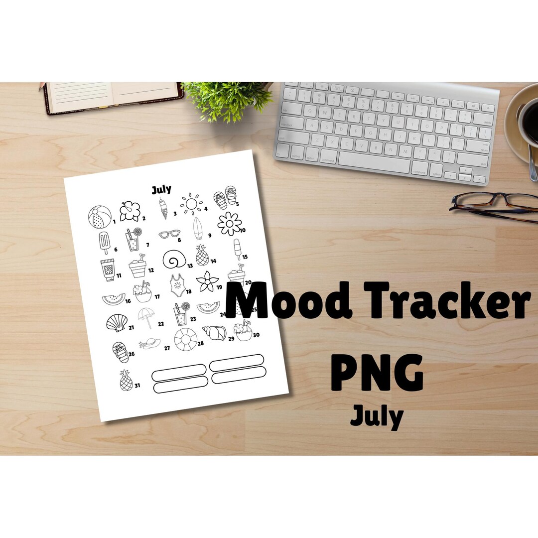 July – Beach Mood Tracker - Etsy