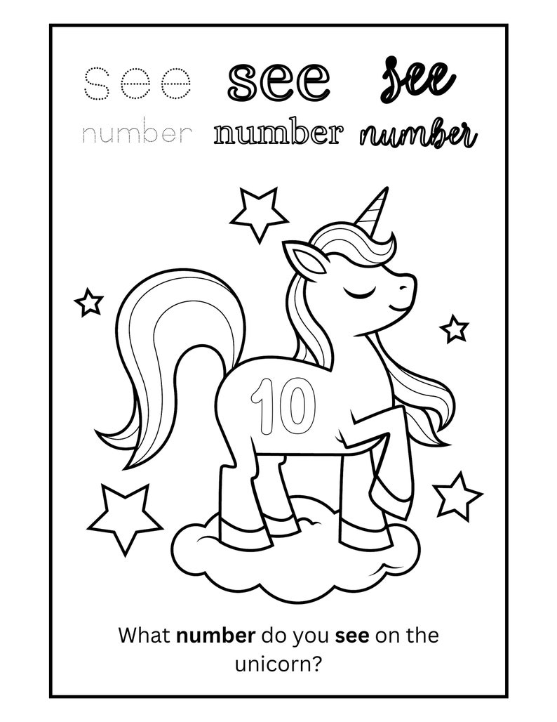 My First 100 Sight Words Coloring Book - Etsy