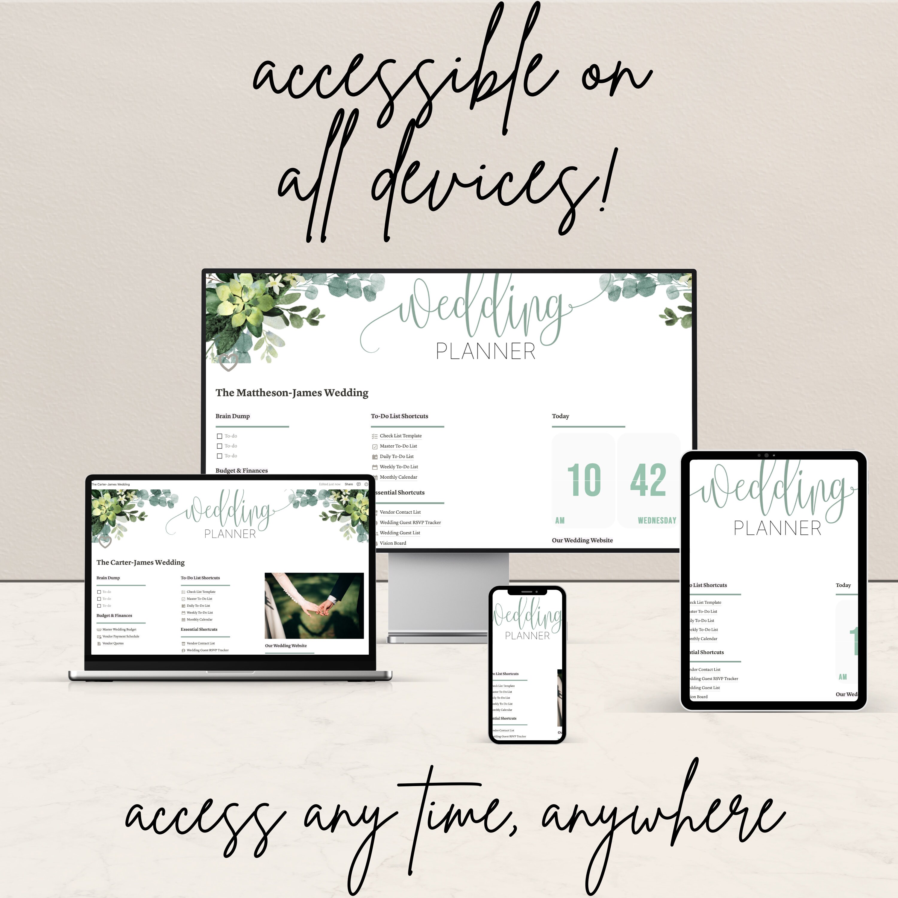 Notion Template for Wedding Planning, Notion Planner, Wedding Planner ...