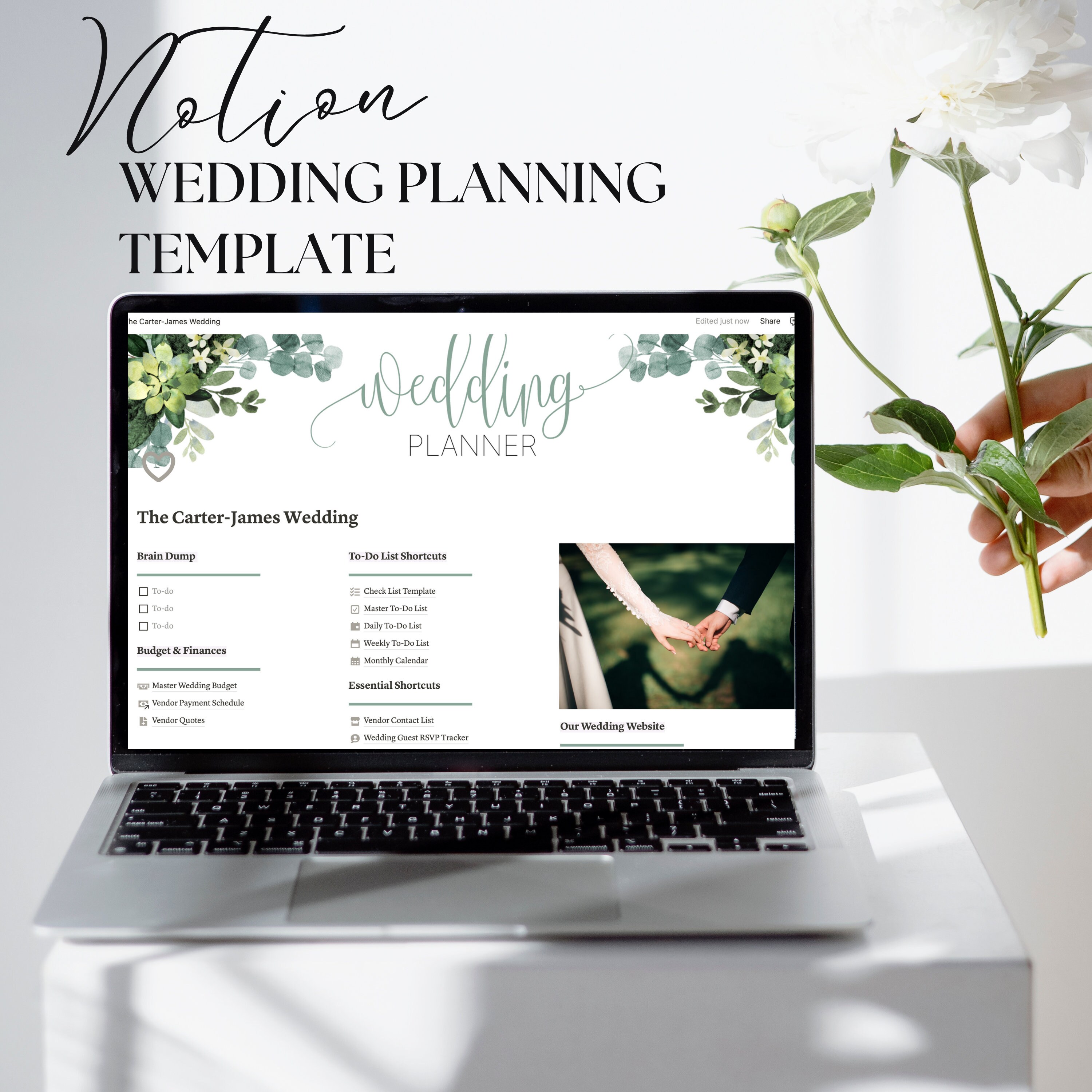 Notion Template for Wedding Planning, Notion Planner, Wedding Planner ...