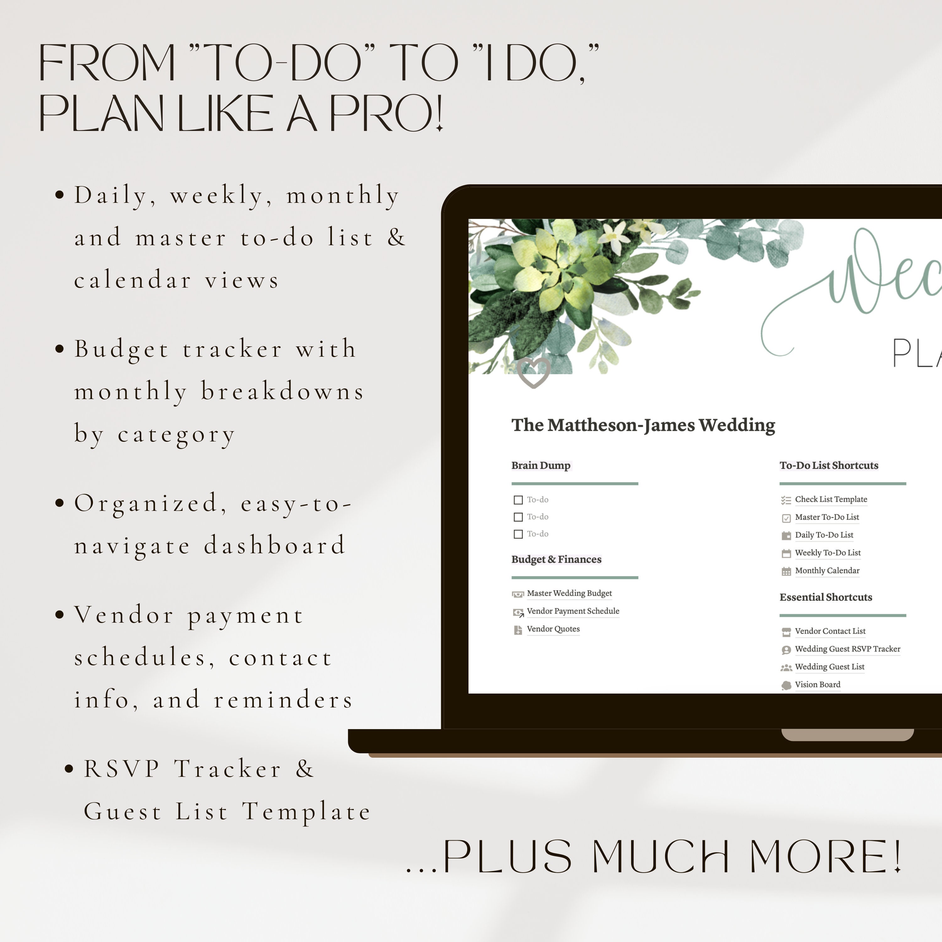 Notion Template for Wedding Planning, Notion Planner, Wedding Planner ...
