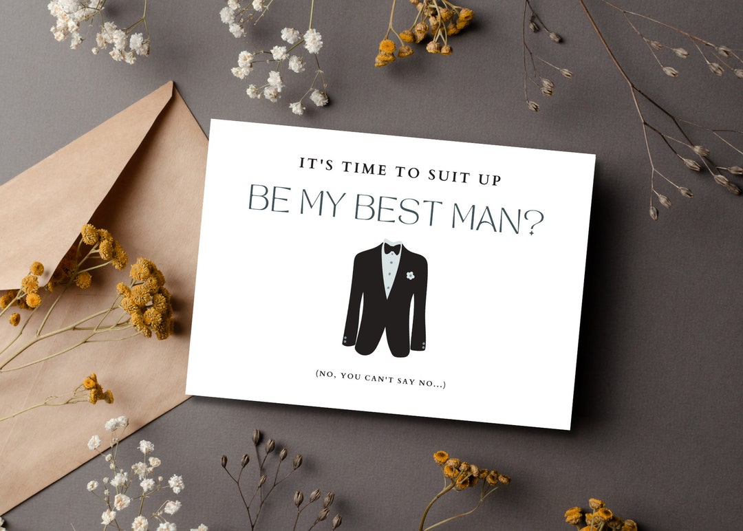 Best Man Proposal Card, Groomsman Proposal, Ring Bearer Proposal, Will ...
