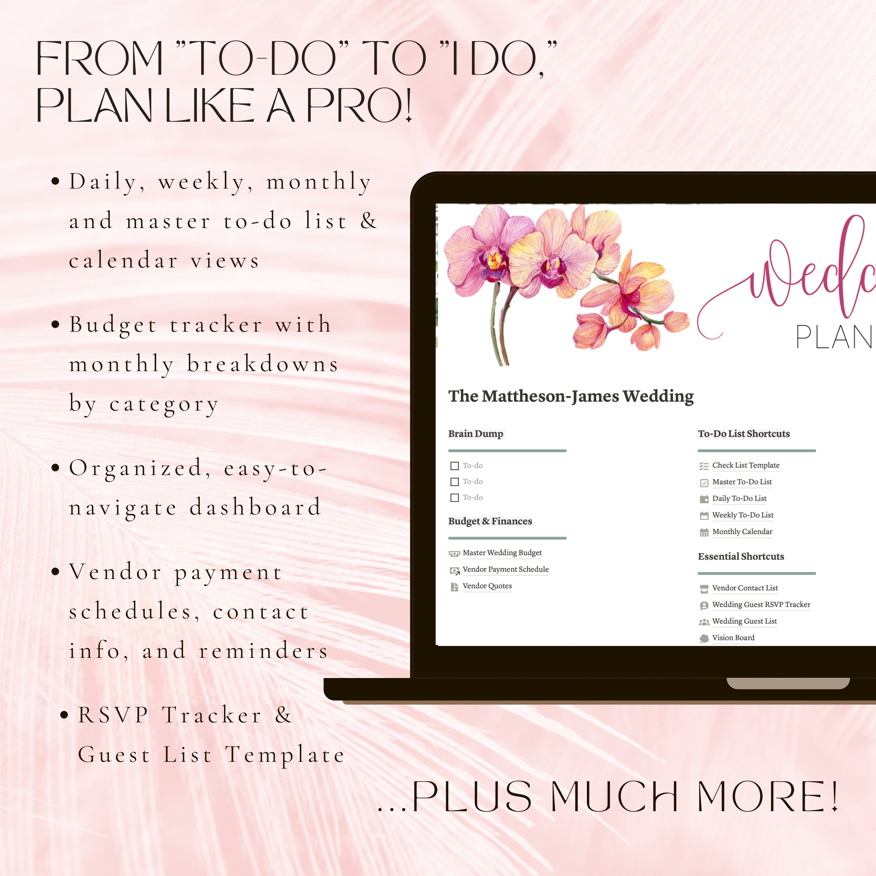 Notion Template for Wedding Planning, Wedding Planner Notion Dashboard ...