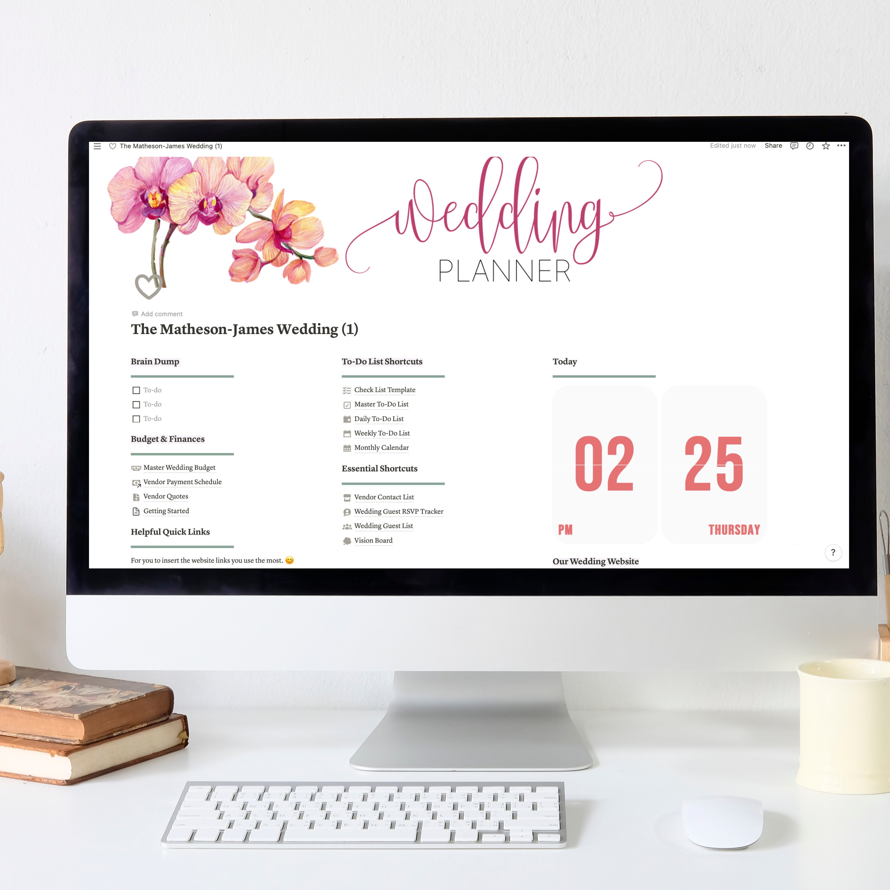 Notion Template for Wedding Planning, Wedding Planner Notion Dashboard ...