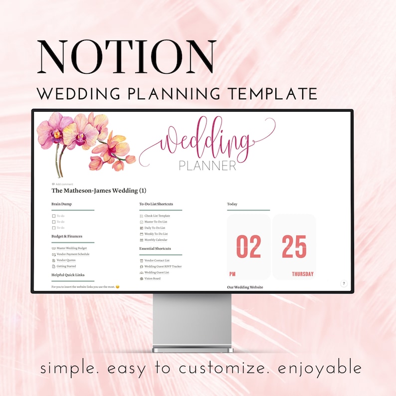 Notion Template for Wedding Planning, Wedding Planner Notion Dashboard ...