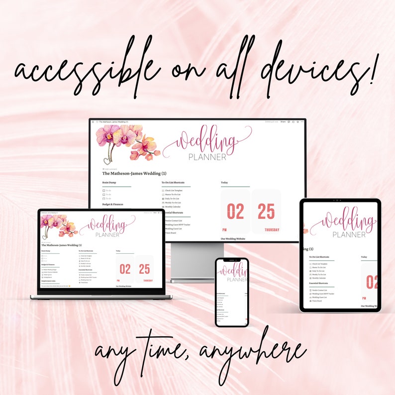 Notion Template Notion Wedding Planning Template Notion Etsy Australia