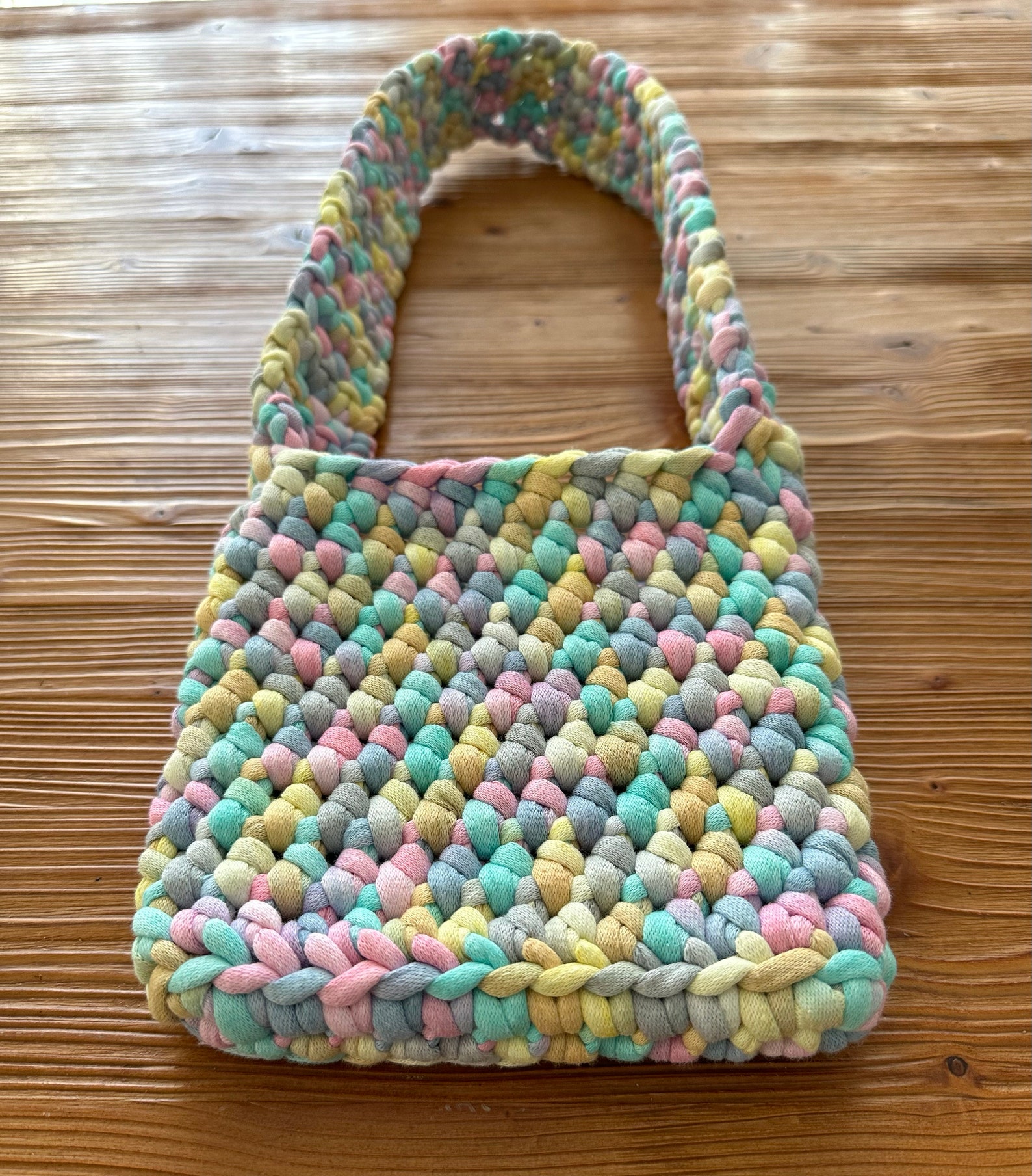 COLORFUL CROSSBODY BAG Small Crossbody Bag Phone Bag Multicolor Crochet ...