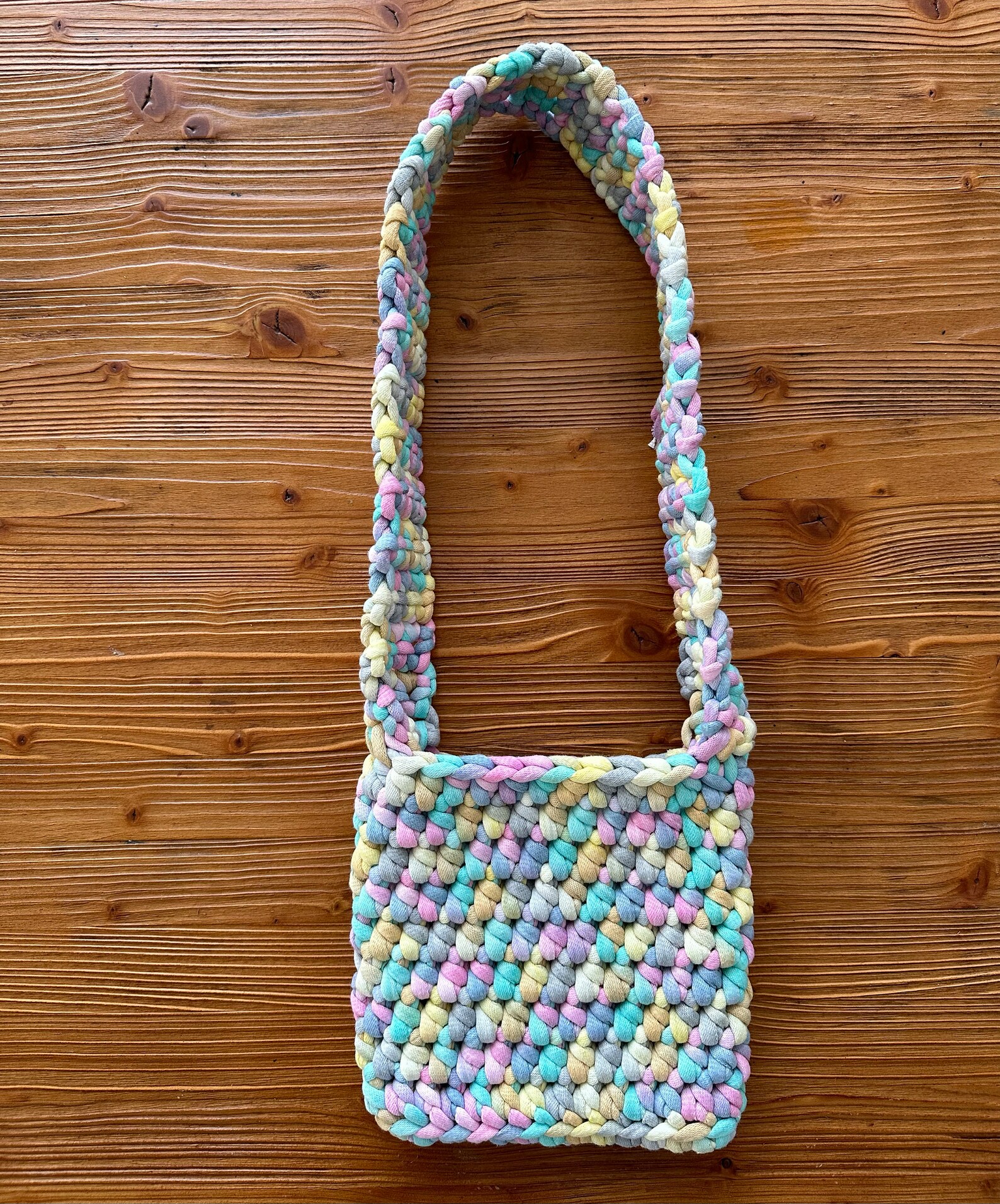 COLORFUL CROSSBODY BAG Small Crossbody Bag Phone Bag Multicolor Crochet ...