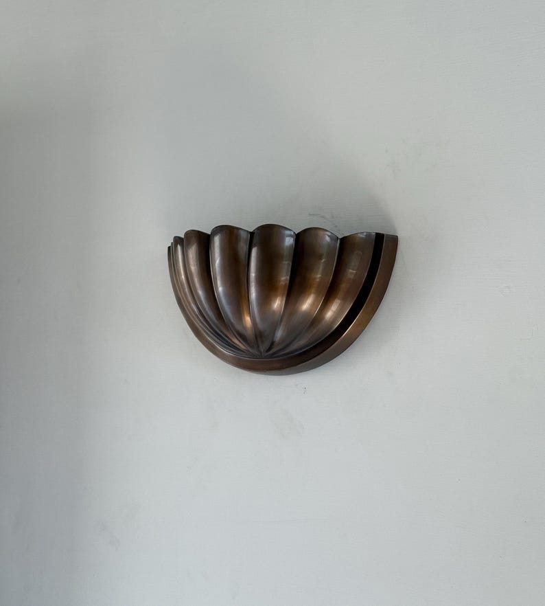 Handmade Brass Half Flower Wall Sconce - Elegant Lighting - Etsy UK