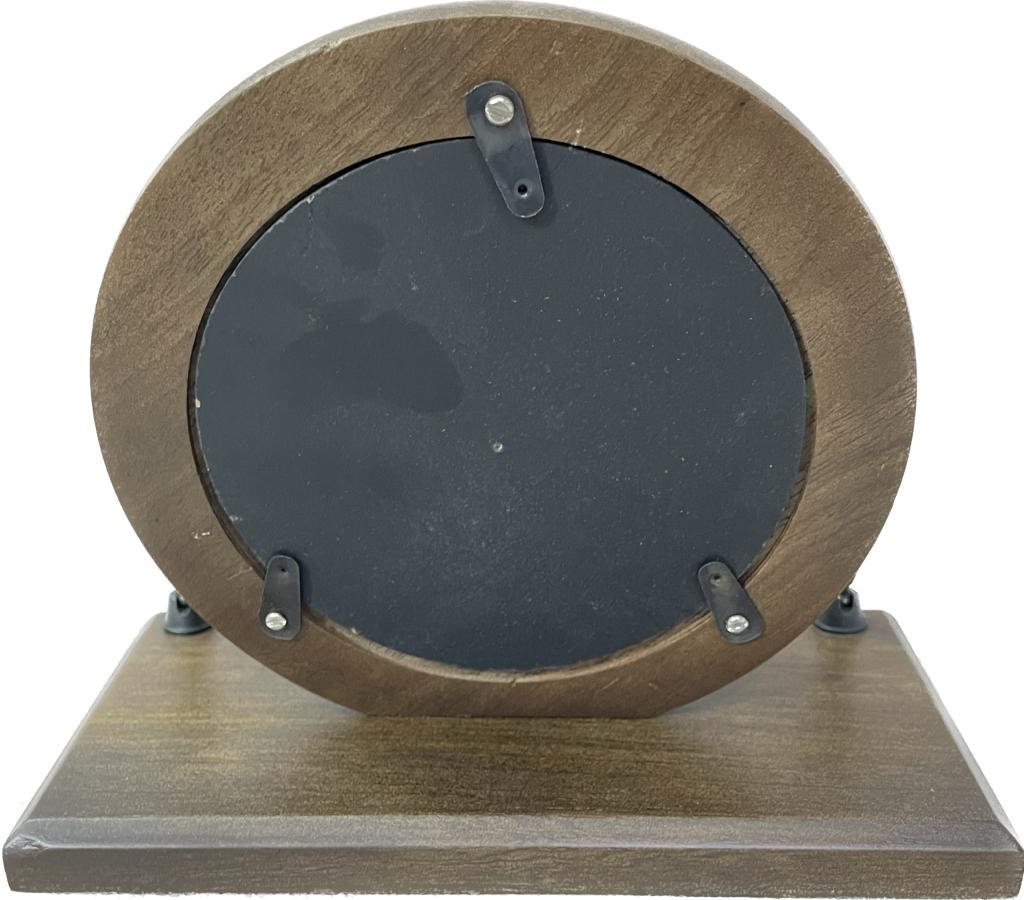 Antique Style Wooden Table Clock With Two Pen Holder / Wood Base Clock ...
