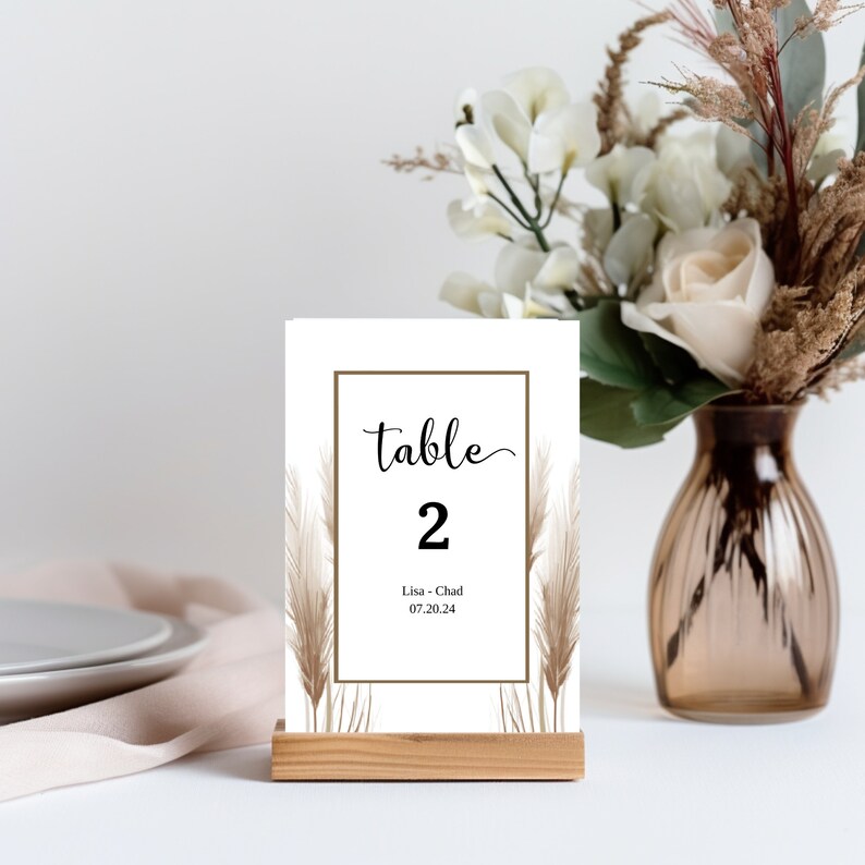 Table Number Editable Template weddingparty Table - Etsy