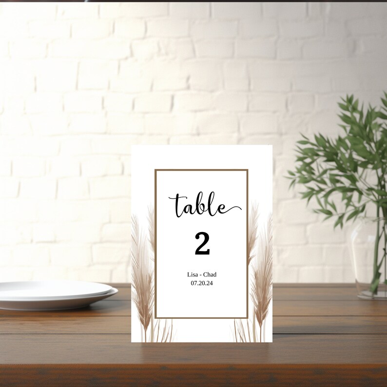 Table Number Editable Template weddingparty Table - Etsy