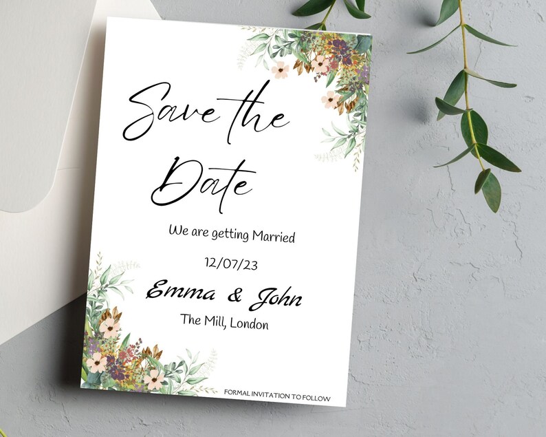 Editable Save the Date Printable Template ,wedding Printable,printable ...