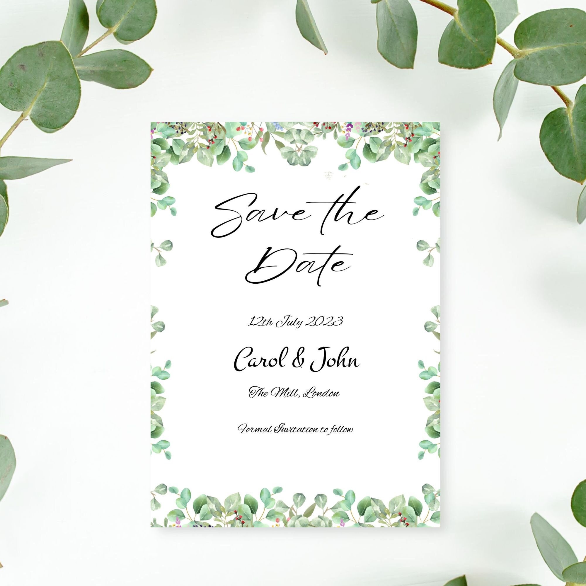Editable Save the Date Printable Template ,wedding Printable,printable ...