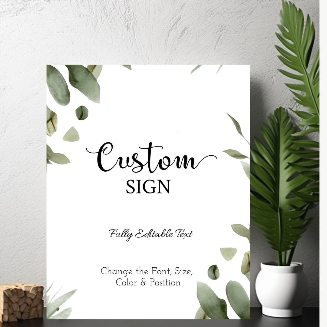 Editable Wedding Sign Template ,custom Welcome Sign Printable, Modern ...
