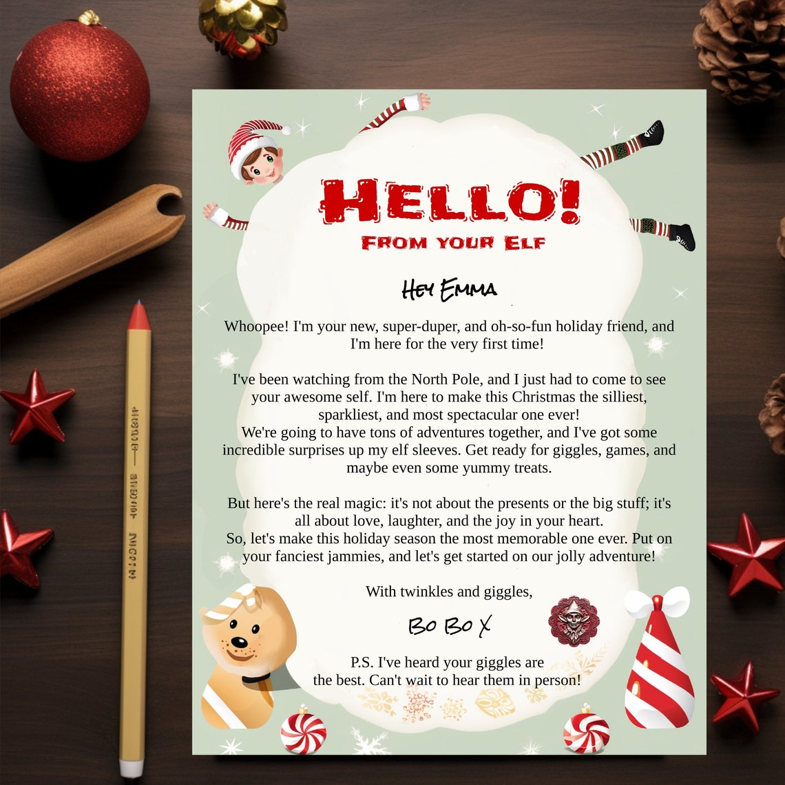 EDITABLE Elf Letter, Elf Welcome Letter, Elf Hello Arrival Letter, Elf ...