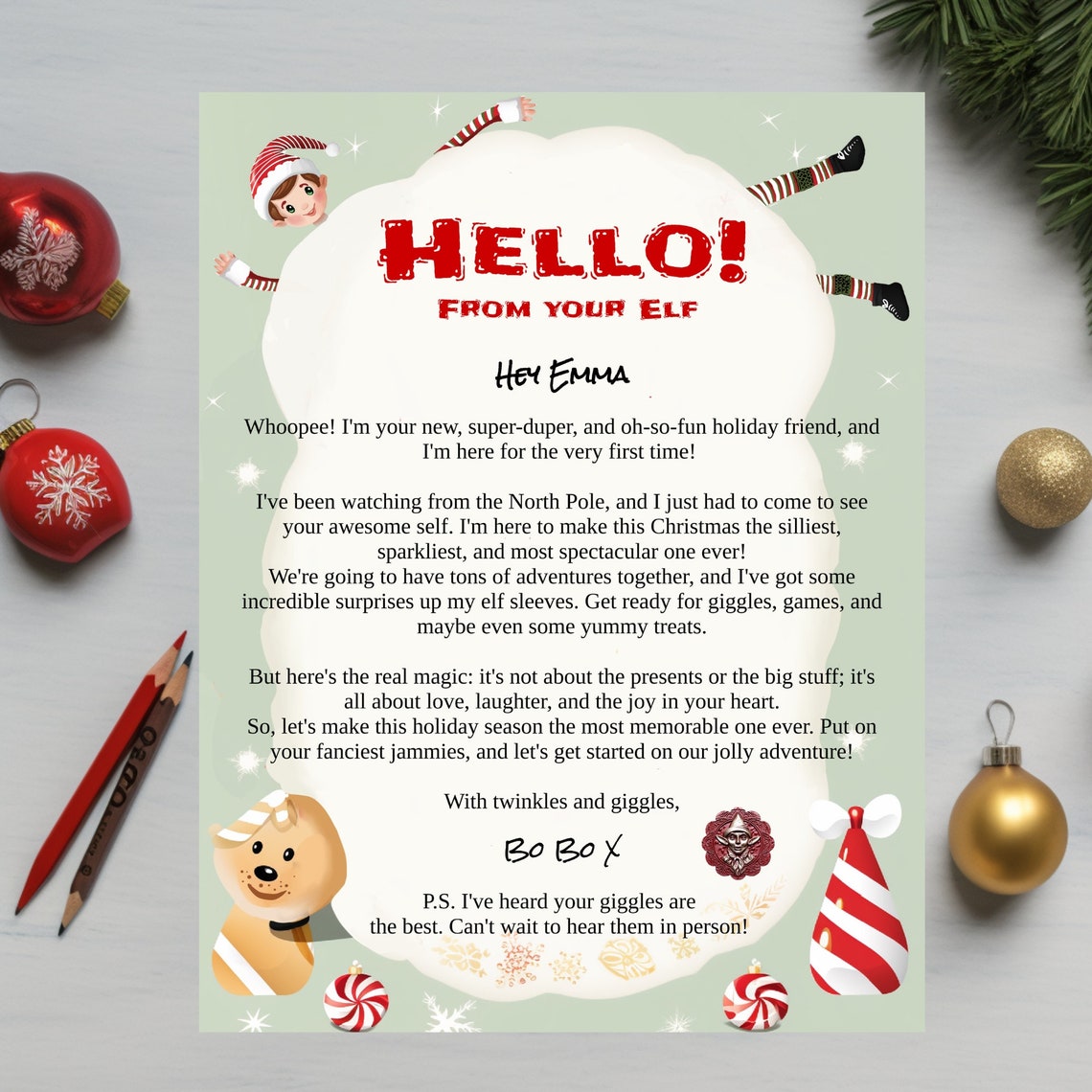 EDITABLE Elf Letter, Elf Welcome Letter, Elf Hello Arrival Letter, Elf ...