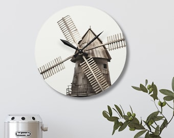 Square Wood Rustic Clock - Etsy