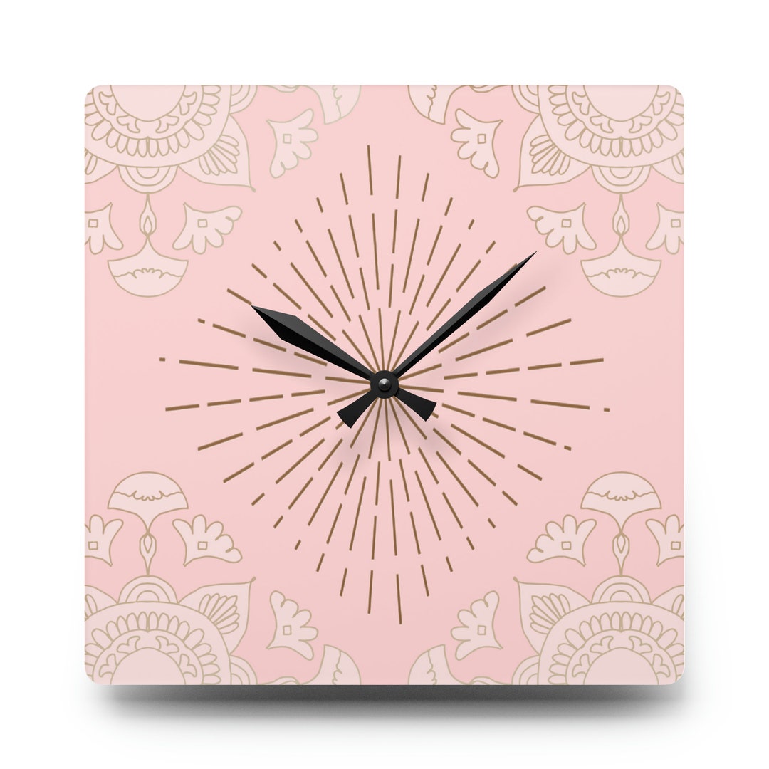 Girly Wall Clock Boho Clock Small Wall Clock 10.75 - Etsy