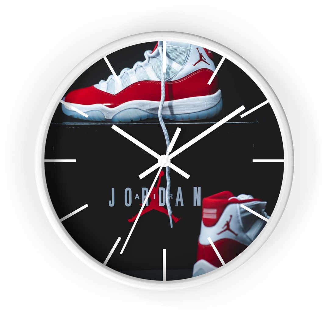 Air Jordan Wall Clock, Jordan Shoe Clock, Sneaker Clock, 10 Round in ...
