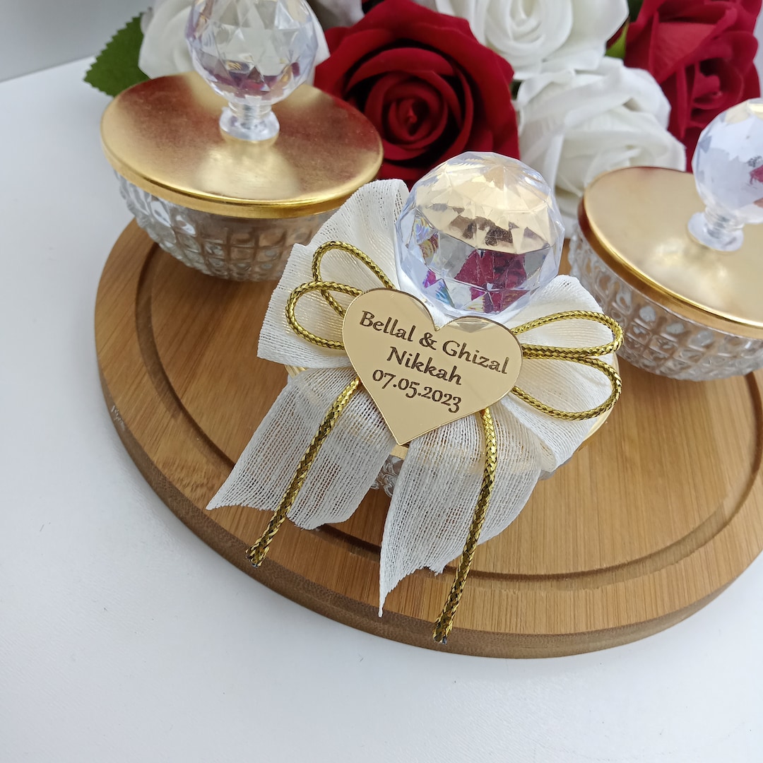 Luxury Wedding Favors for Guests,personalized Crystal Glass Bowl Gifts ...