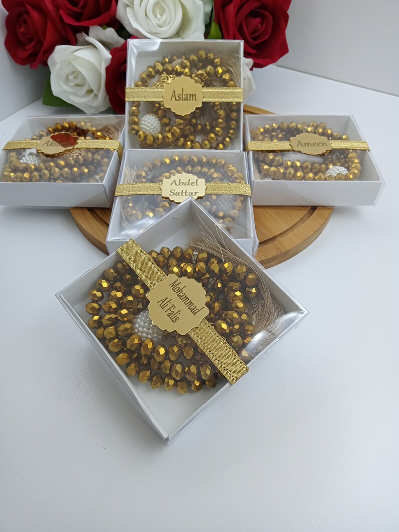 Crystal Tasbeeh Masbaha Favors | Wedding Favors | Islamic Baby Shower ...