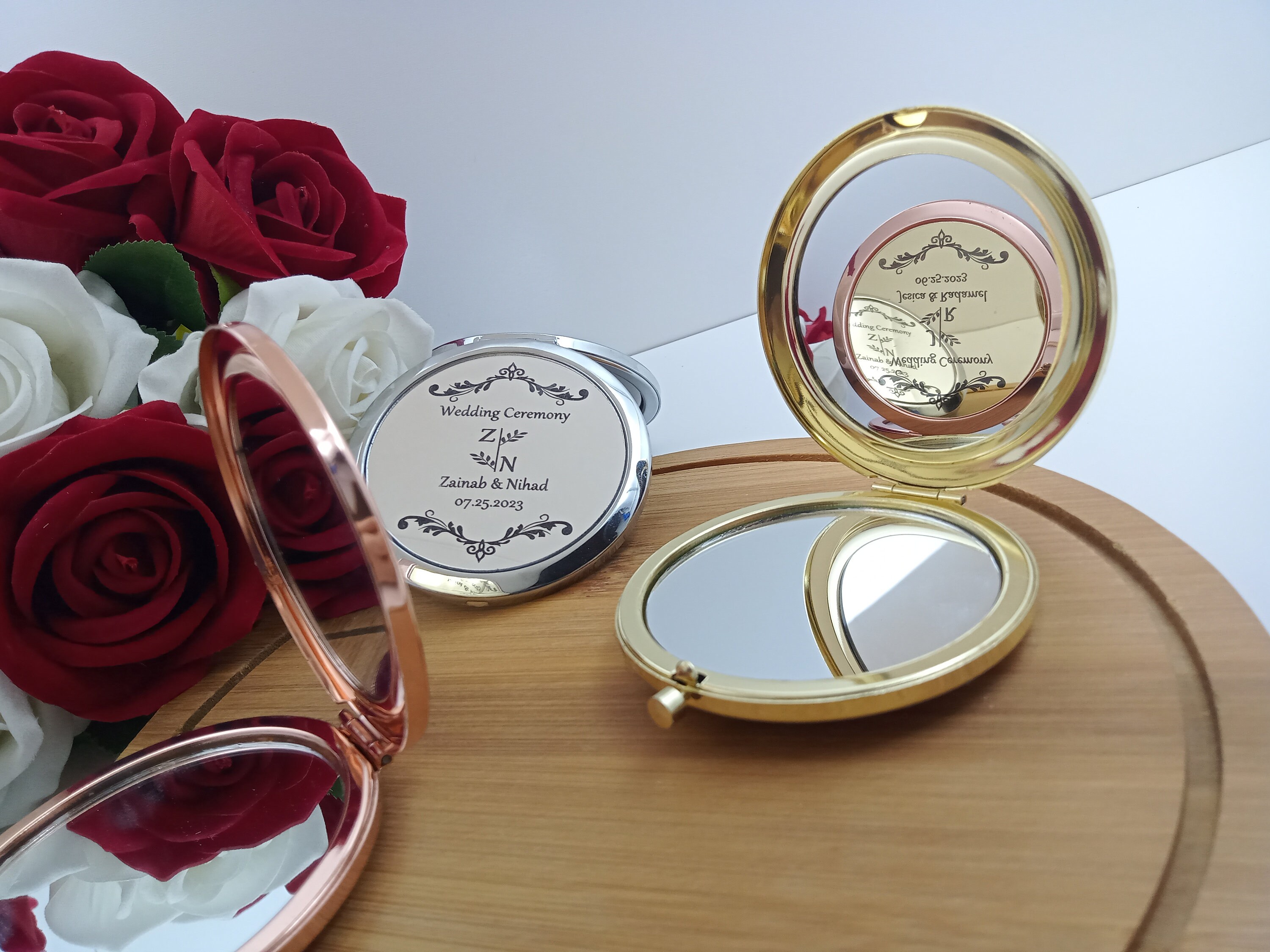 Personalized Compact Mirrorcustomized Bridesmaid Mirror - Etsy
