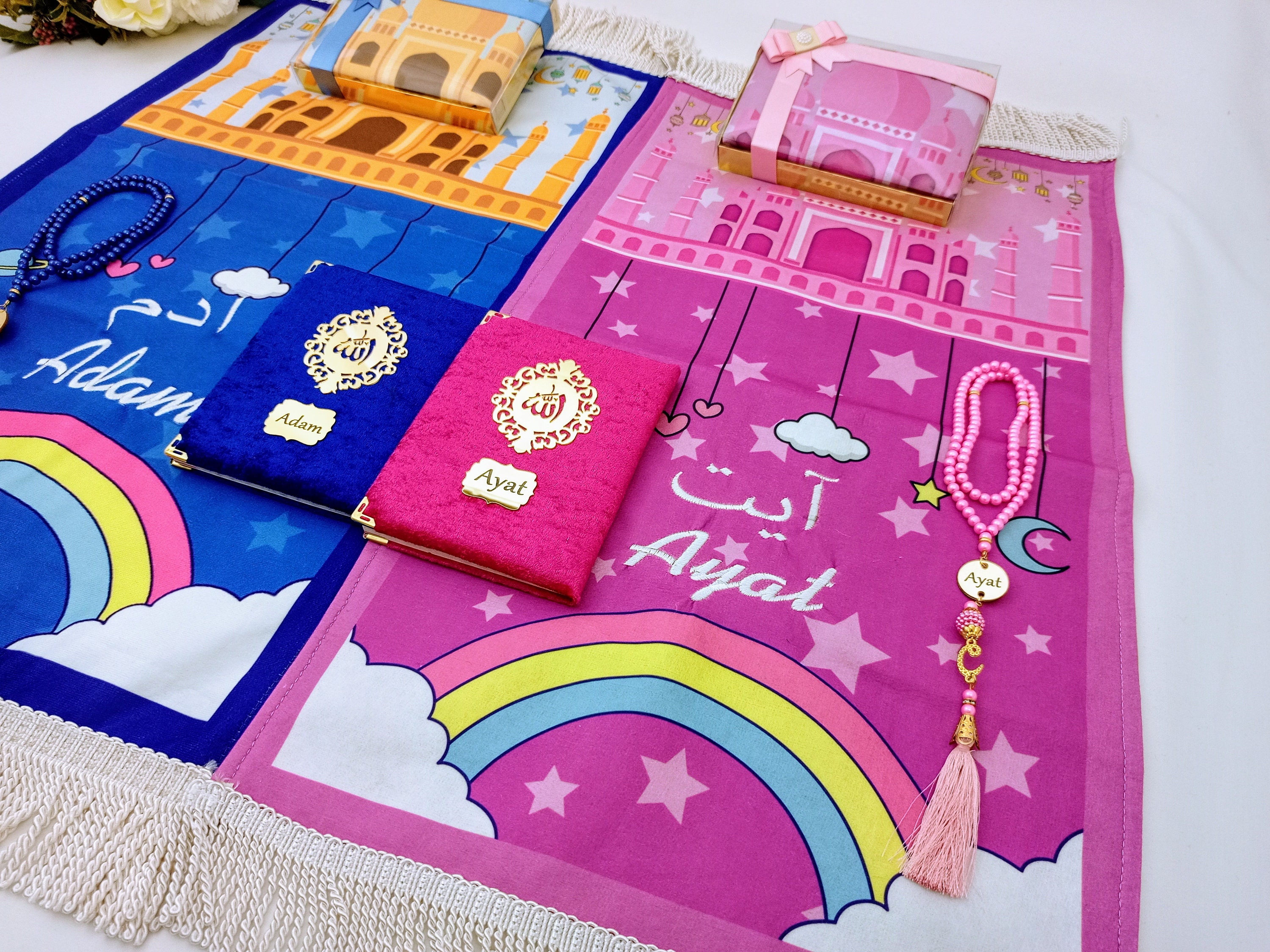 Luxury Kids Prayer Mat, Kids Kaaba Prayer Rug, Ramadan Eid, Kids Prayer ...