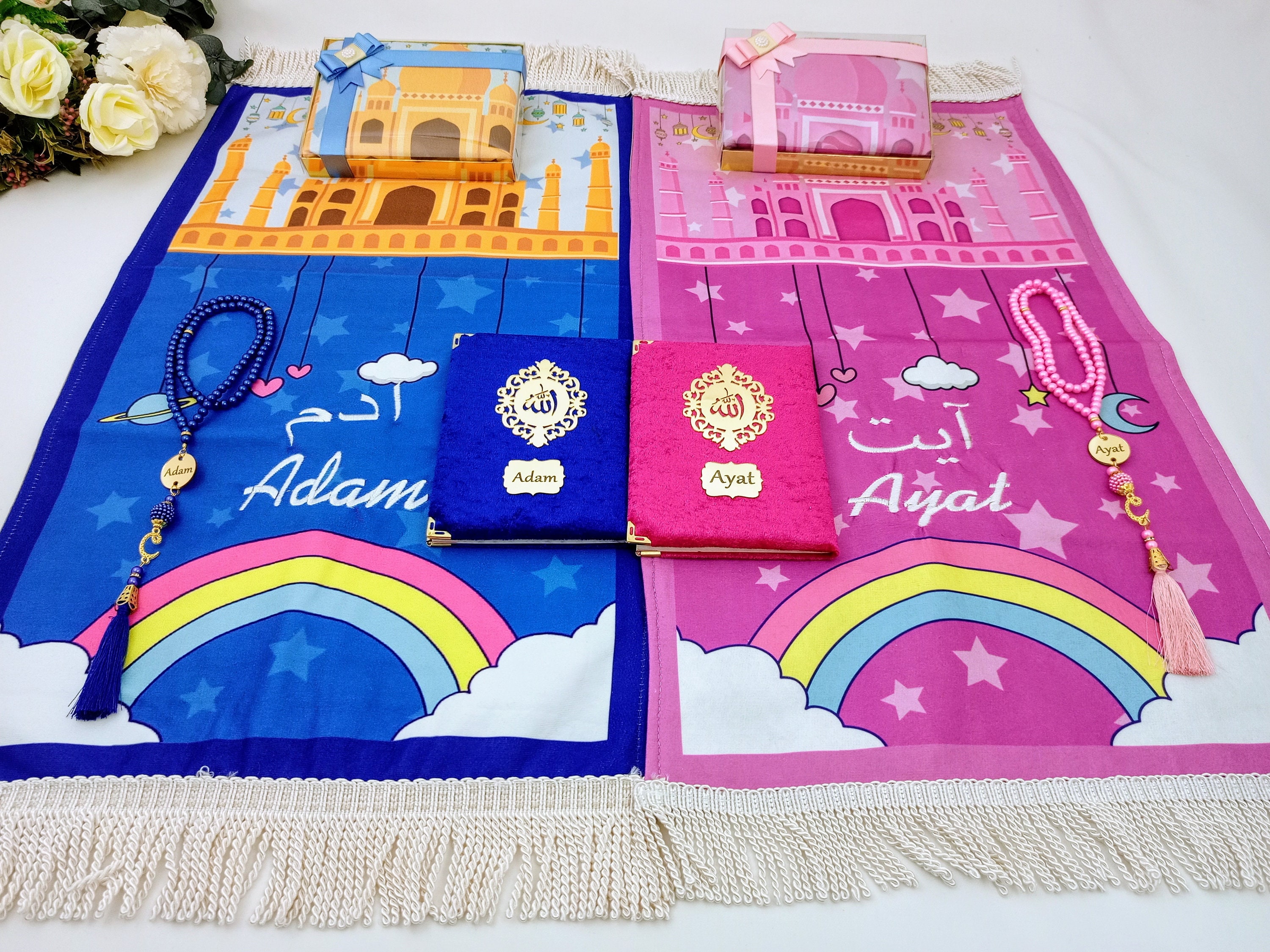Luxury Kids Prayer Mat, Kids Kaaba Prayer Rug, Ramadan Eid, Kids Prayer ...