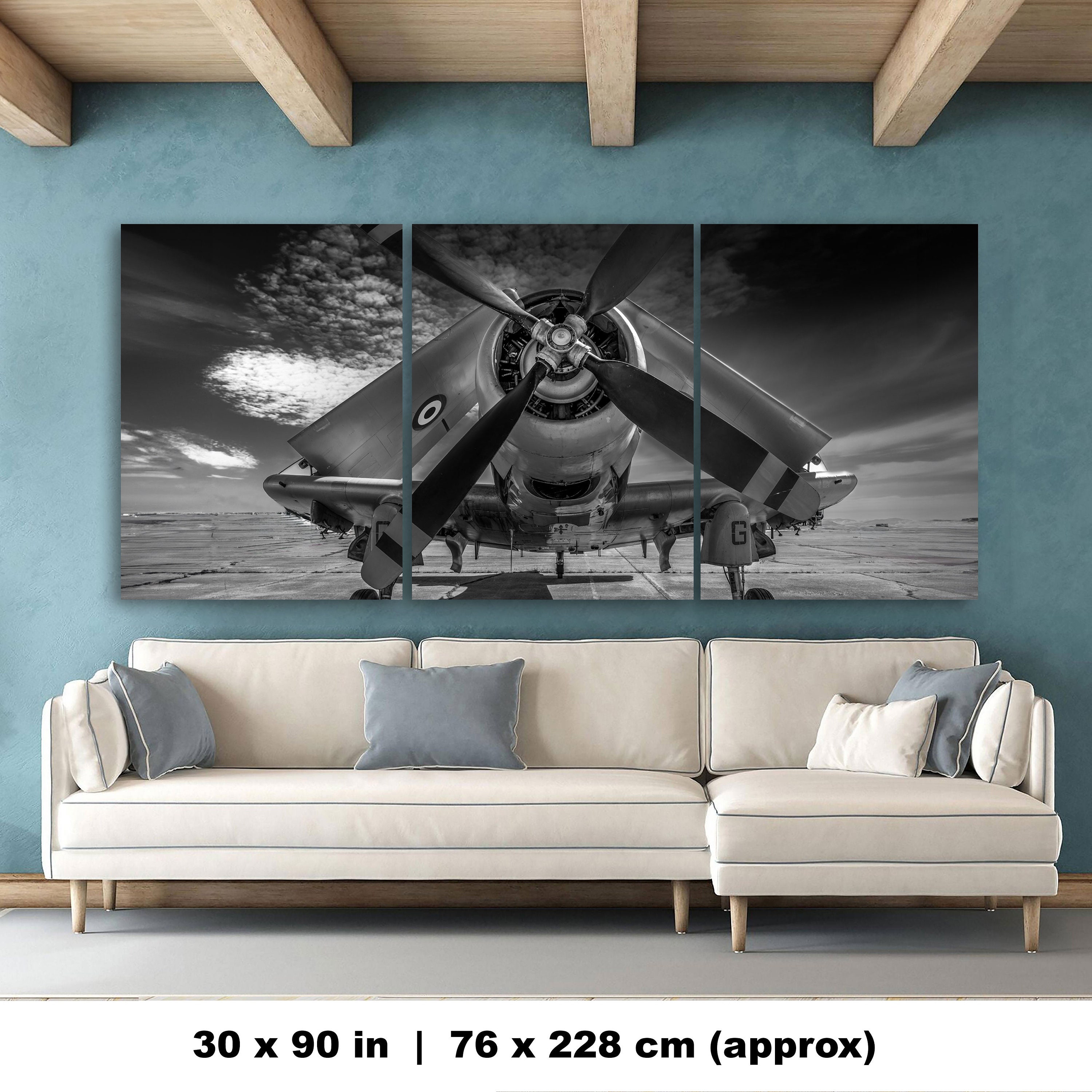 Vintage Fighter Aircraft Canvas Print Valentines Gift Douglas AD-4N ...