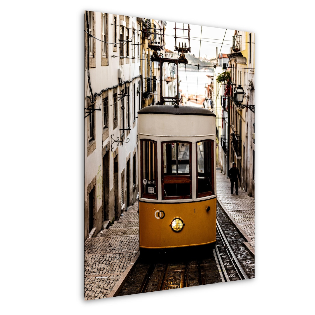 Lisbon Portugal Yellow Streetcar Tram Canvas Wall Art Photo Print Wall ...