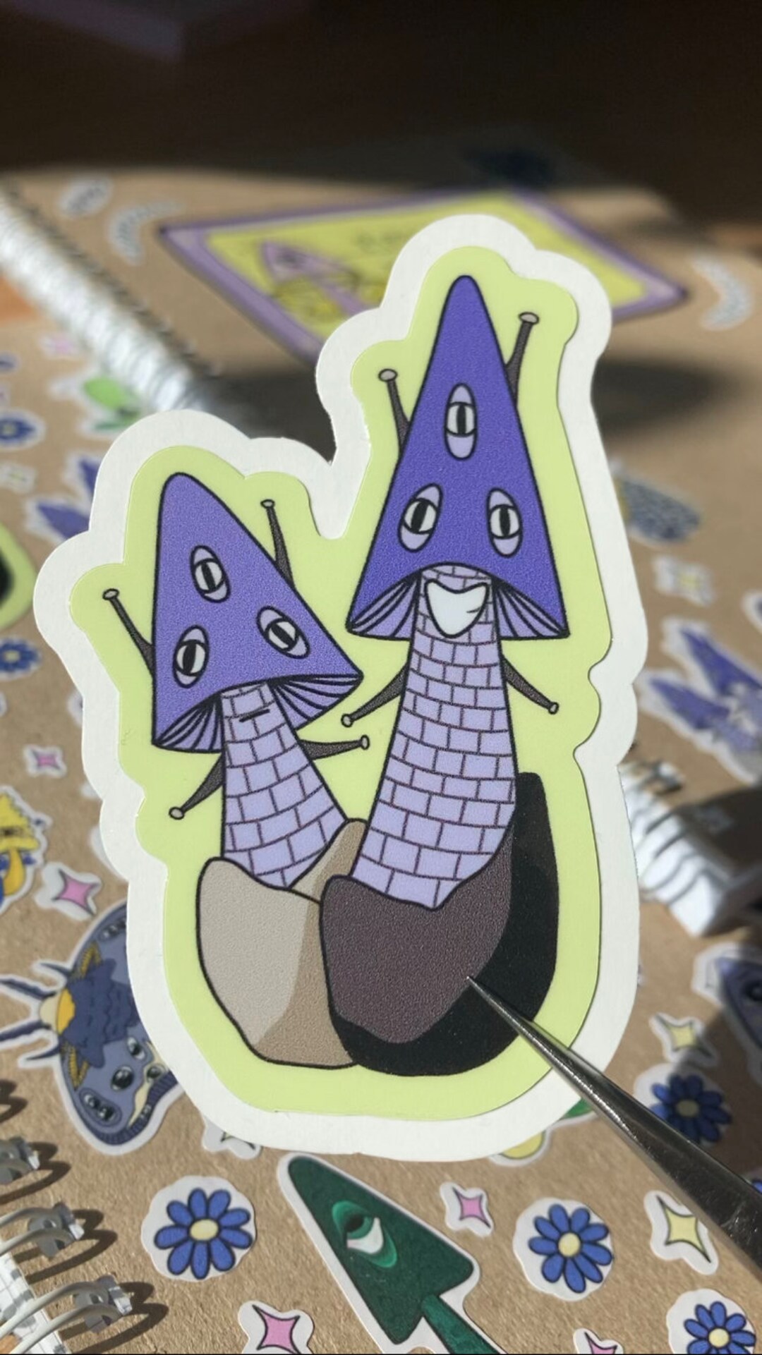 Laminated Mushroom Sticker. Gift for Fungi or Sticker Lovers. - Etsy