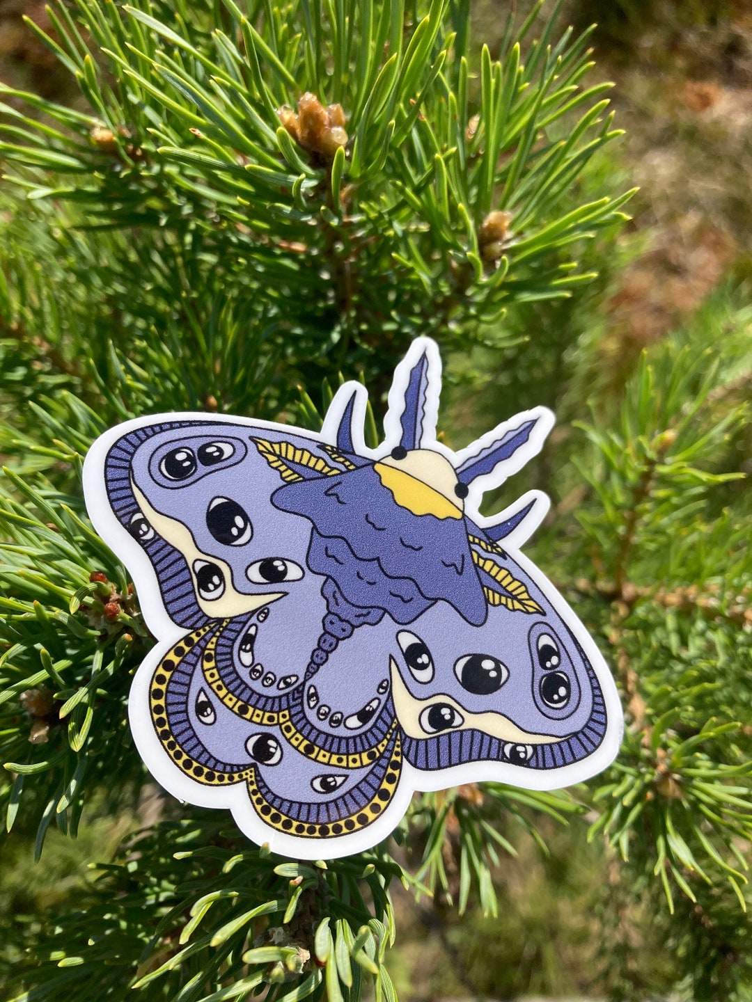 Laminated Moth Butterfly Vinyl Sticker Art. Durable, Waterproof. Trippy ...