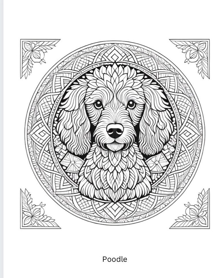 Printable Dog Coloring Book - Mandala Coloring Pages - Man’s Best ...