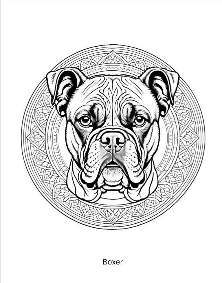 Printable Dog Coloring Book - Mandala Coloring Pages - Man’s Best ...
