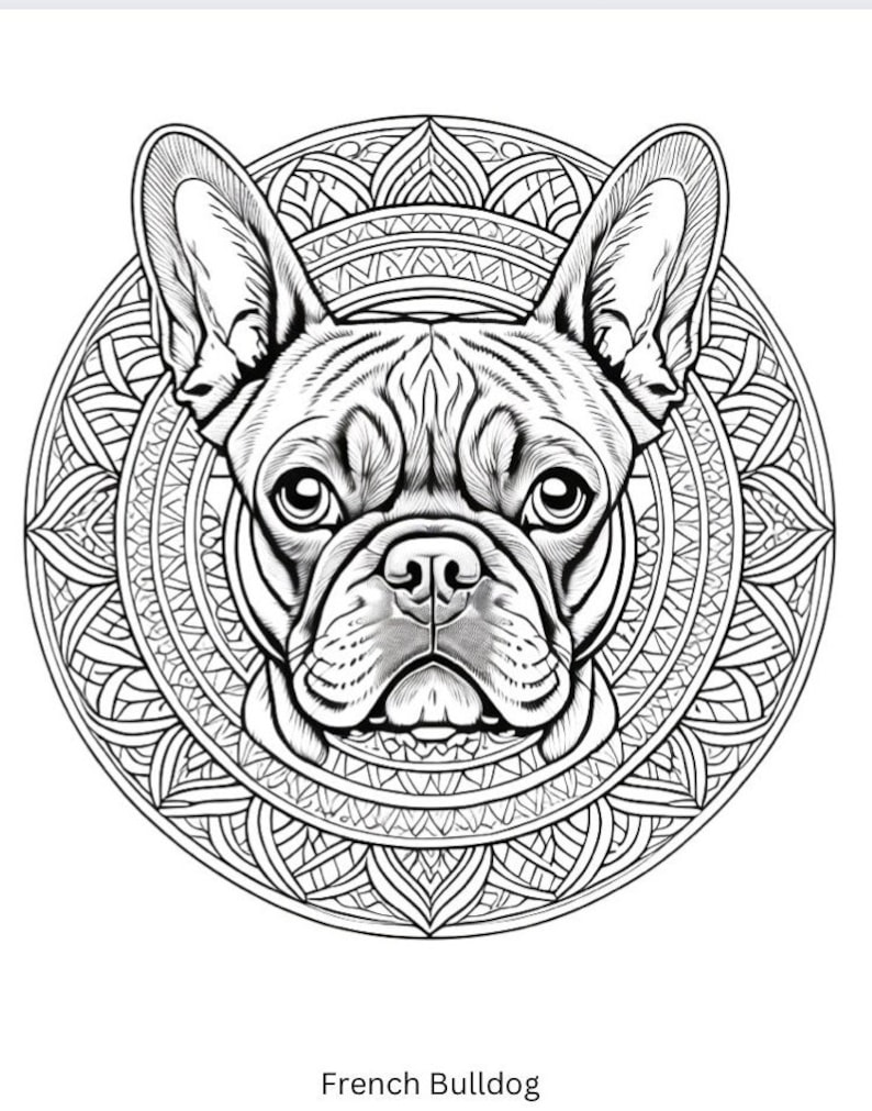 Printable Dog Coloring Book - Mandala Coloring Pages - Man’s Best ...