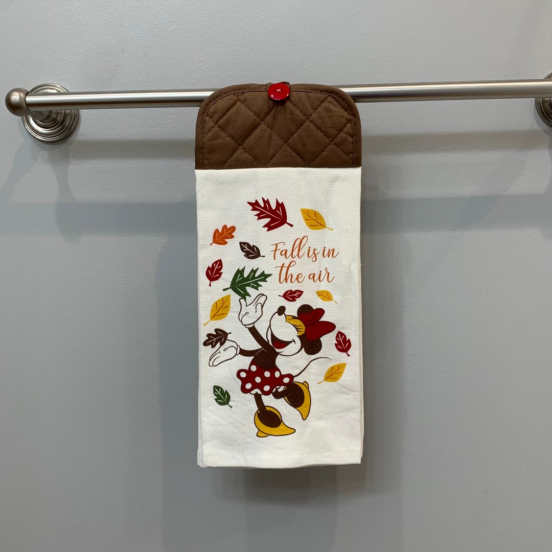 Minnie Mouse "fall is in the Air" Hanging Kitchen Towel With Potholder ...