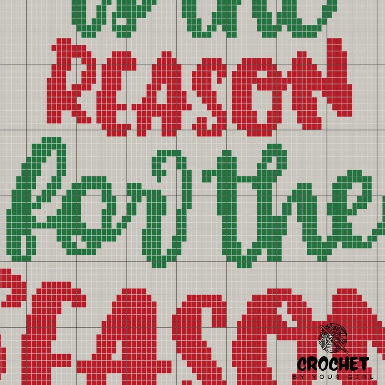 Jesus is the Reason for the Season Graphgan | Christian Crochet Afghan ...