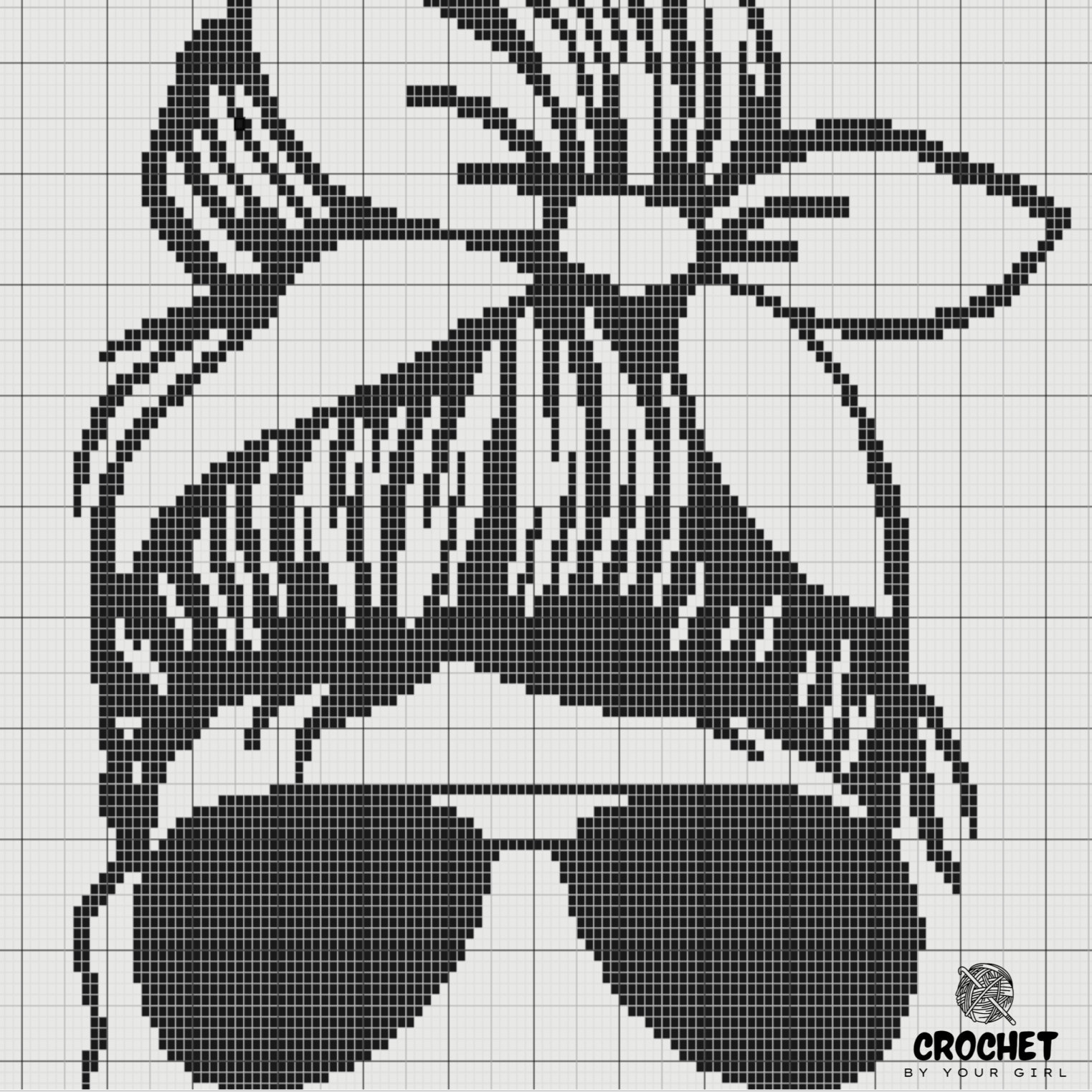 Mom Bun and Aviators Graphghan Crochet Afghan Pattern Mom Half Double ...