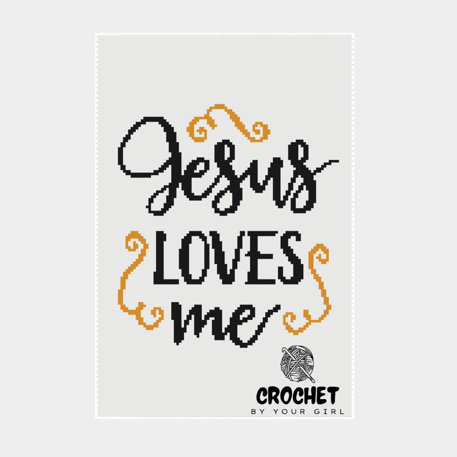 Jesus Loves Me Crochet Graphgan Pattern: Christian Afghan (PDF) - Etsy